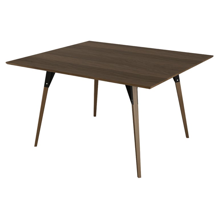 Clarke Industrial Rectangular Table Walnut Black For Sale at 1stDibs