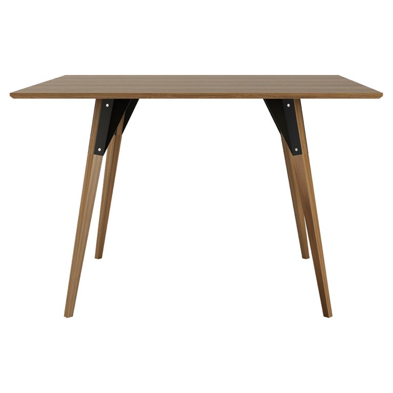 Clarke Industrial Rectangular Table Walnut Black For Sale at 1stDibs