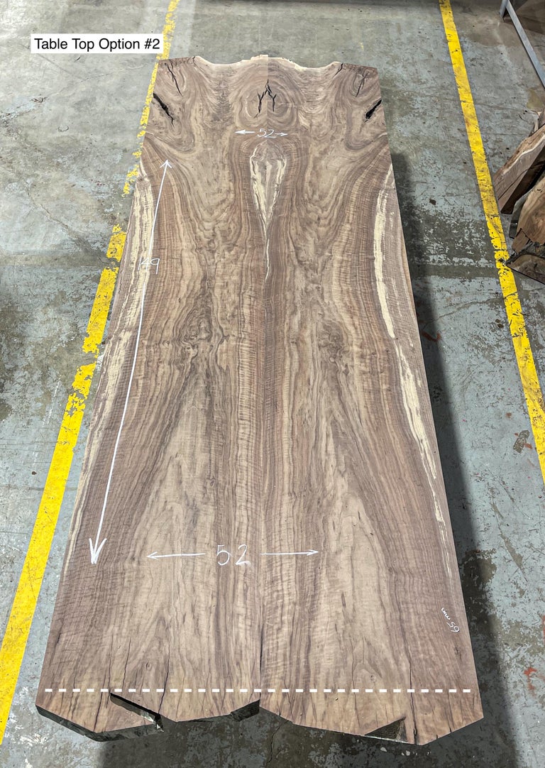 In Stock Claro Walnut Bookmatched FIJN Dining Table For Sale at 1stDibs