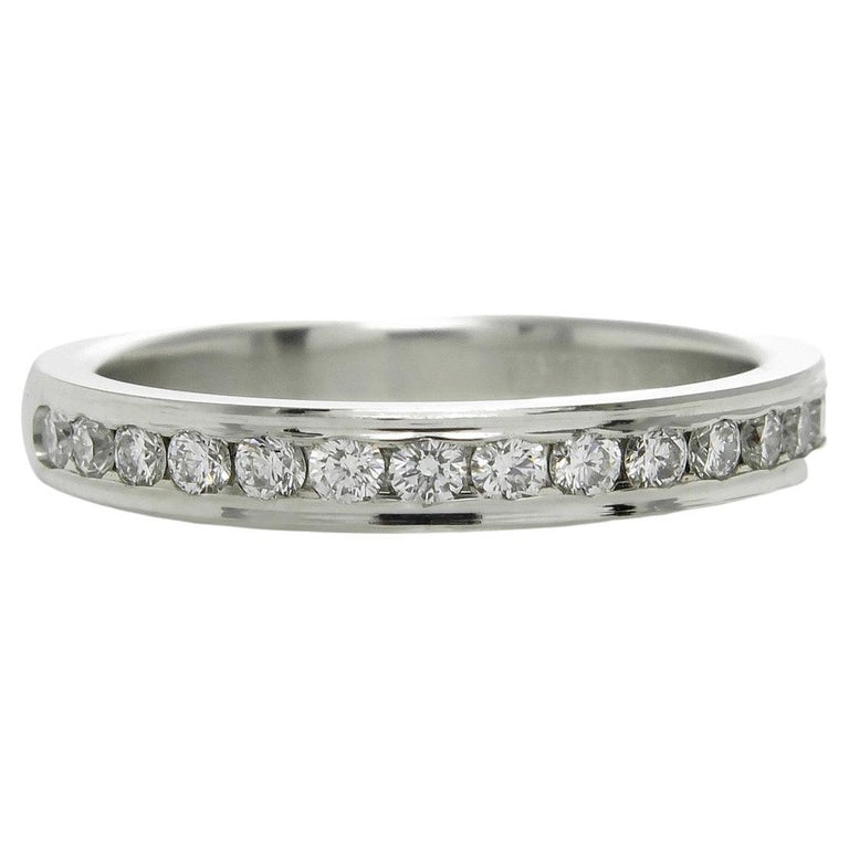Classic 0.33CT Round Diamond Wedding Anniversary Band Ring Solid ...