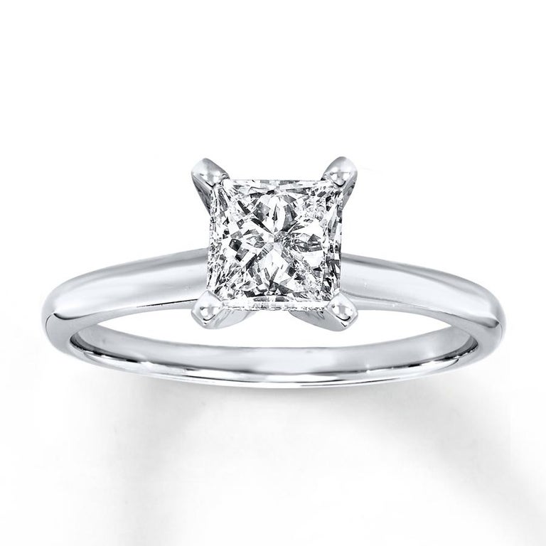D Flawless GIA Classic Princess Cut Diamond Engagement Platinum 950 For ...