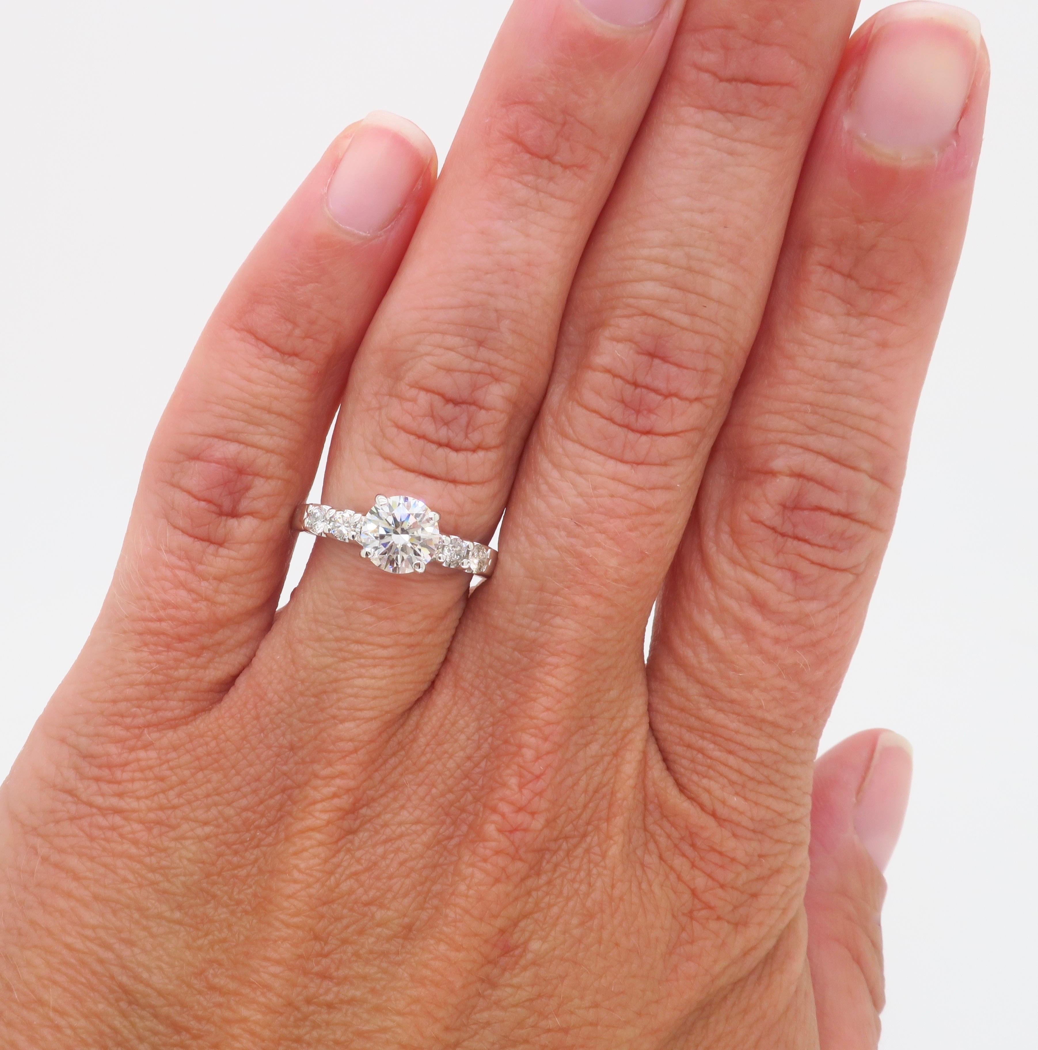 Classic 1.32ctw Diamond Engagement Ring at 1stDibs