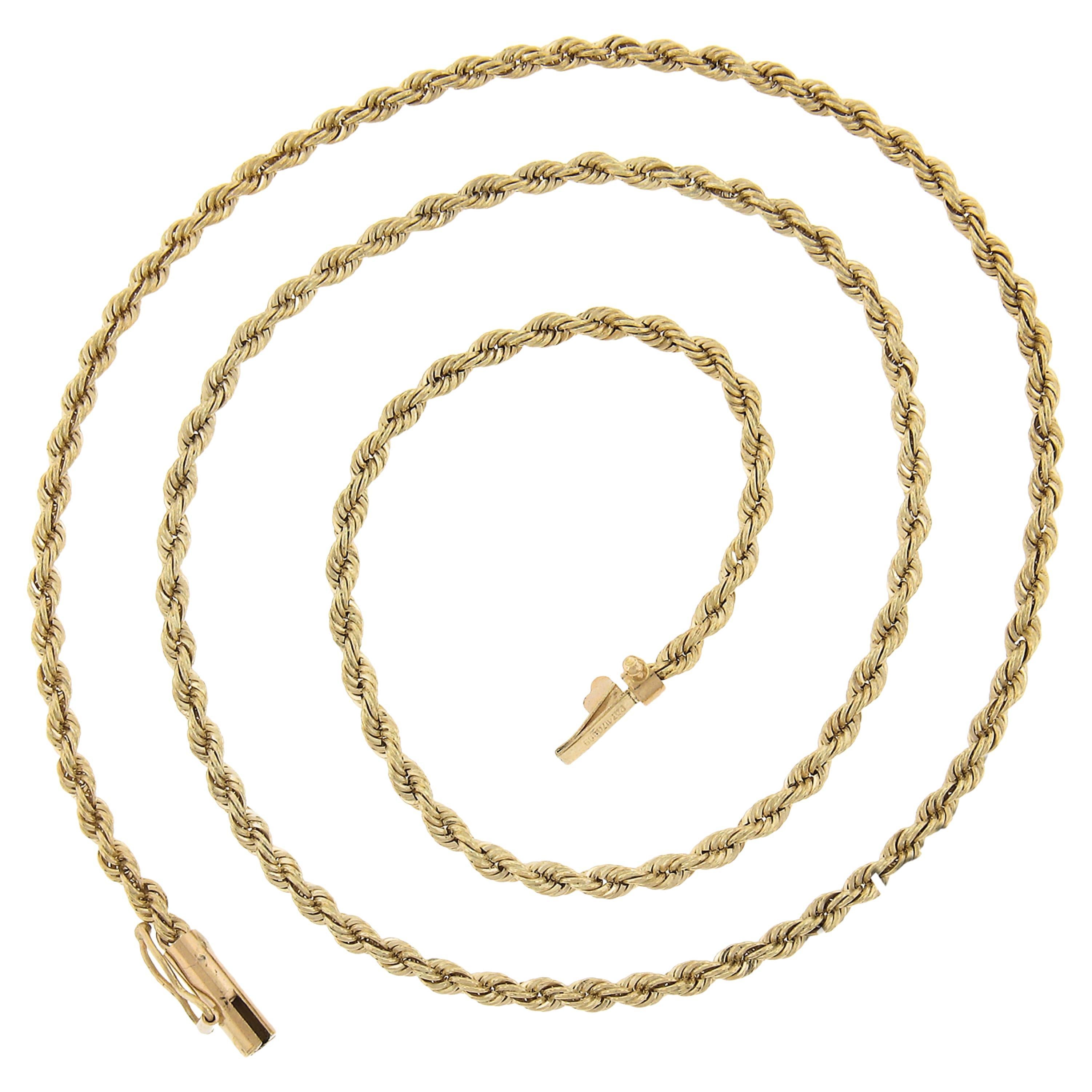 Tiffany and Co. Classic Rope Chain 18K Gold Necklace at 1stDibs ...