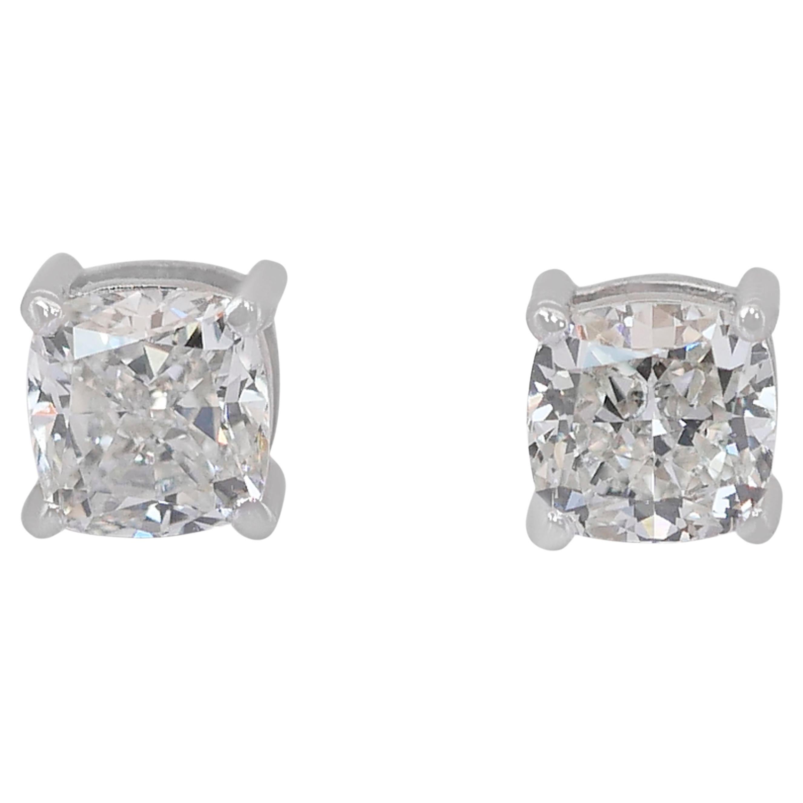Classic 2.02ct Diamonds Stud Earrings in 18k Yellow Gold - IGI ...