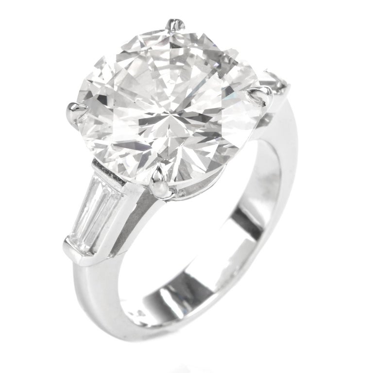 Classic 8.32 Carat Diamond Platinum Engagement Ring For Sale at 1stDibs ...