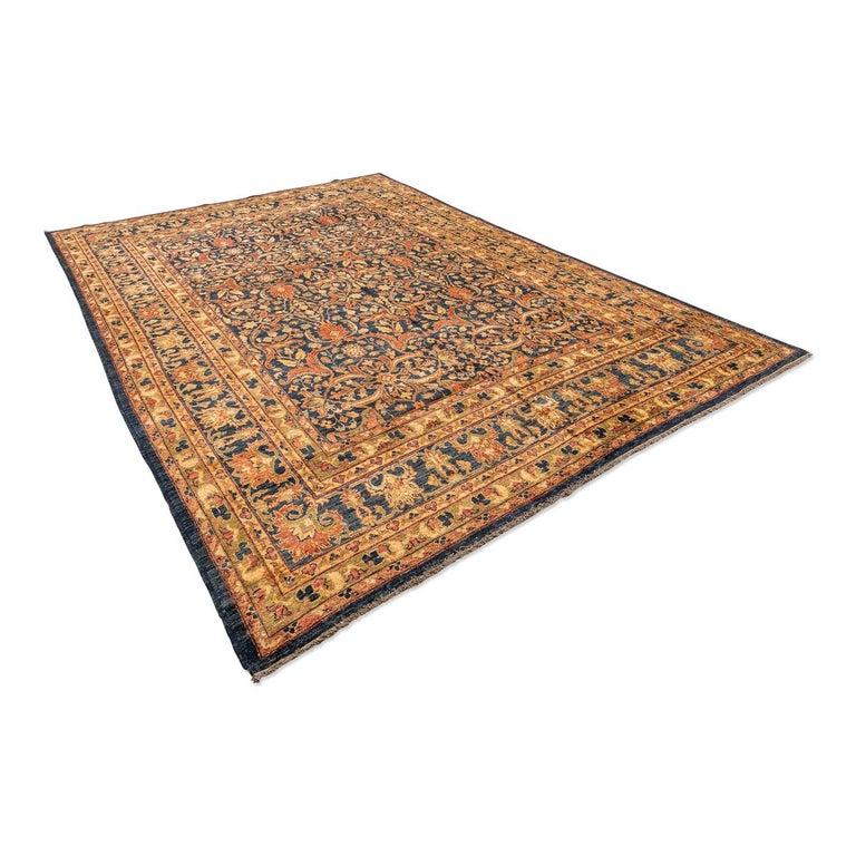 Classic Agra Rug, Palmettes and Interwoven Flowers, Blue, Red and Beige ...