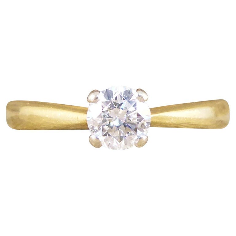 Classic and Dainty 0.25ct Diamond Solitaire Engagement Ring in 18ct ...
