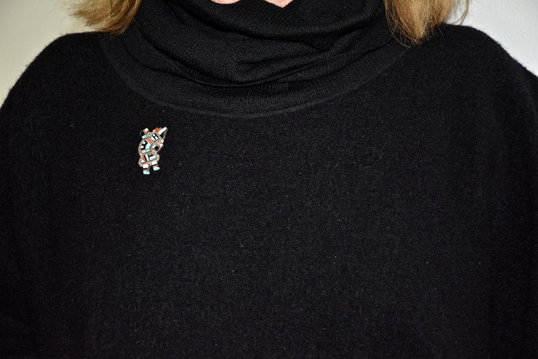 Classic and Rare Small Matched Pair of Zuni Rainbow Dancer Pins by ...