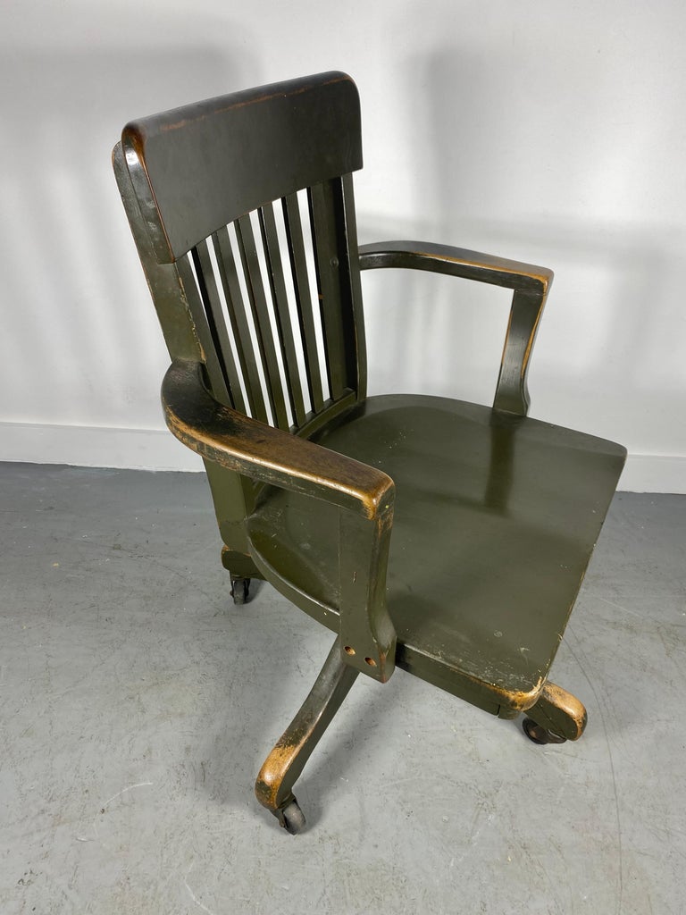 Classic Antique Industrial Tilt Swivel Desk / Task Chair, Curtiss ...