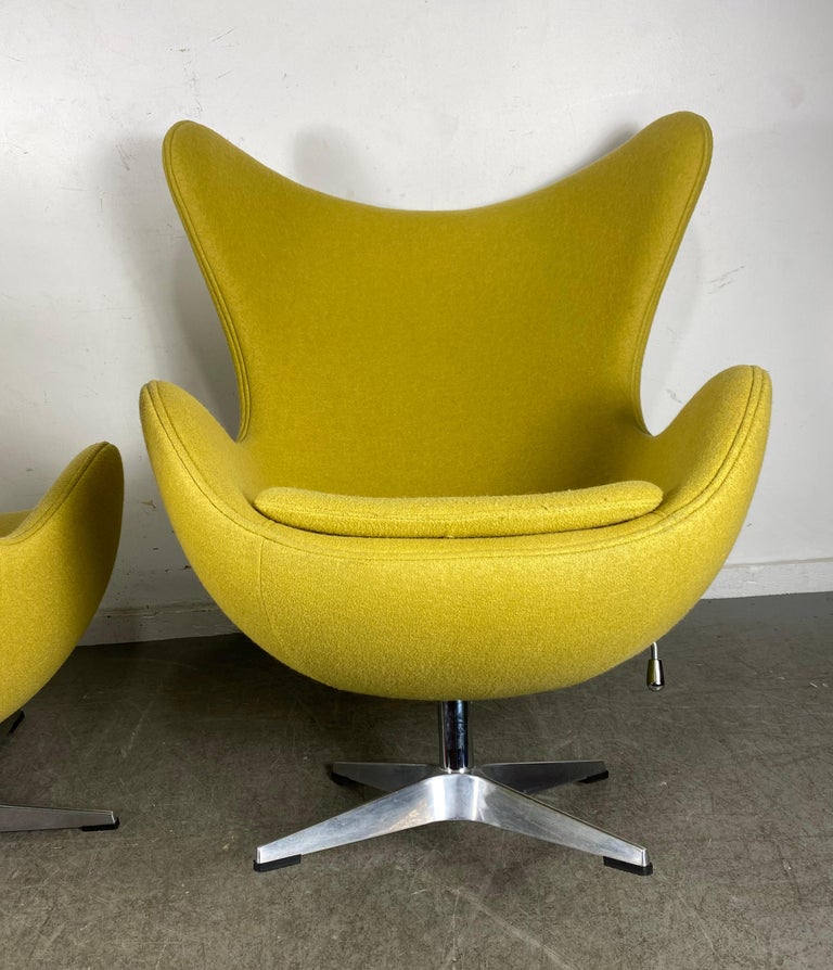 Classic Arne Jacobsen Style "Egg" Chair,, Tilt / Swivel Lounge Chair,,4 ...