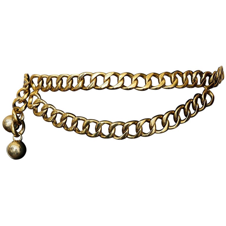 Classic Chanel Double Chain Belt at 1stDibs