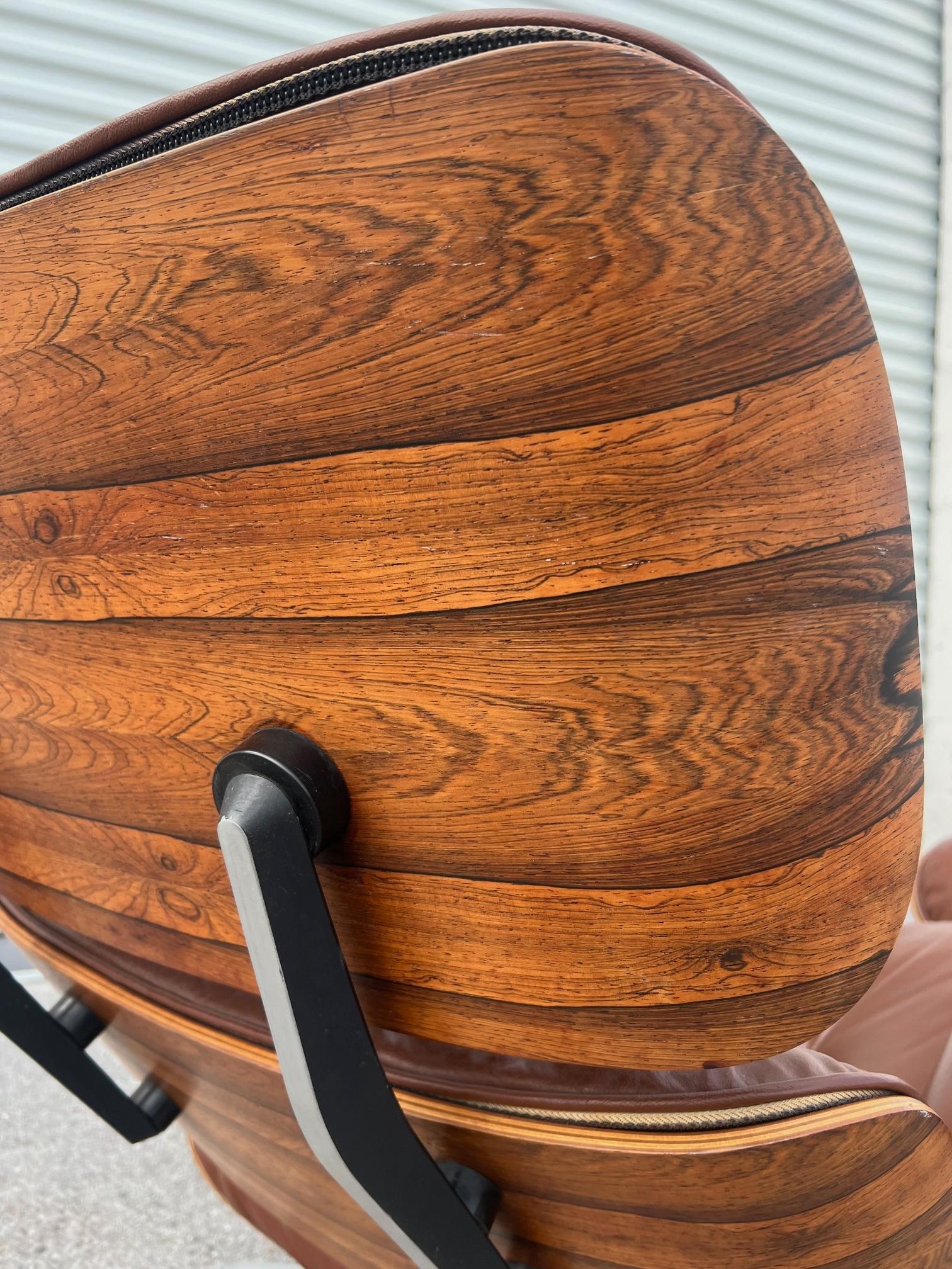 Classic Charles Eames Herman Miller Lounge Chair 1970's Cognac Brown ...