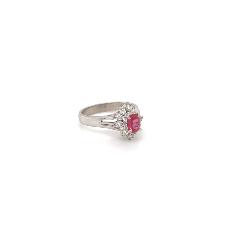 PT900 Charming Ruby Dimond Ring For Sale at 1stDibs