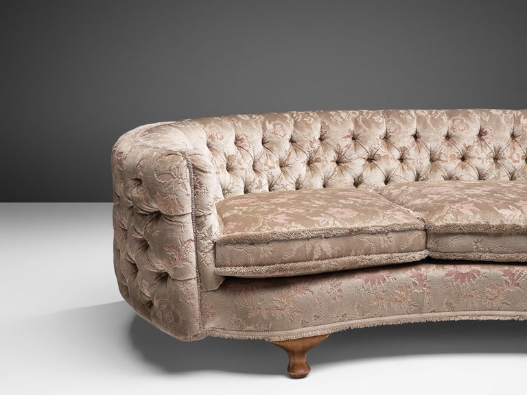 Classic Curved Settee with Floral Upholstery at 1stDibs | classic ...