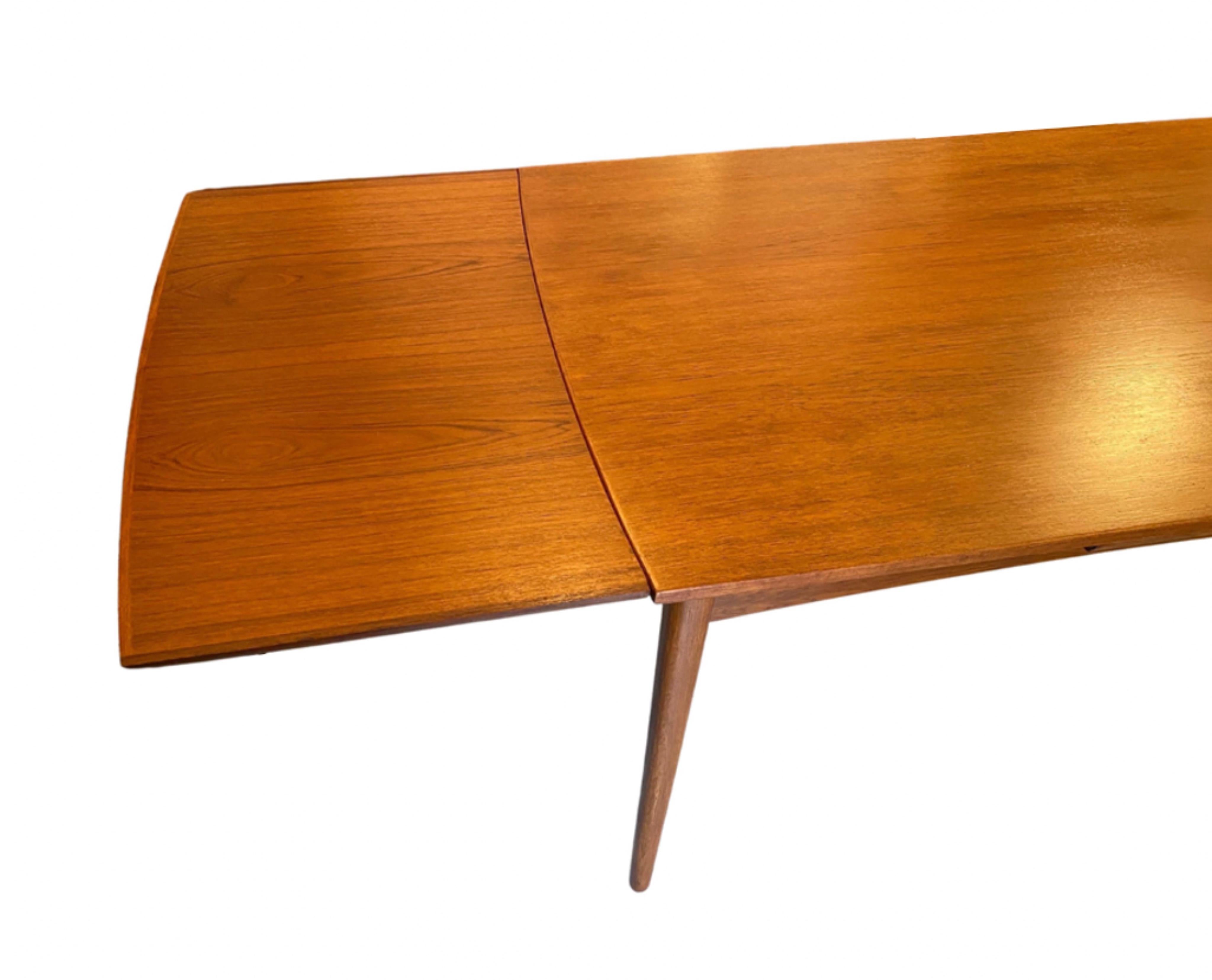 Classic Danish Mid-Century Dining Table in Teak with Extensions For ...