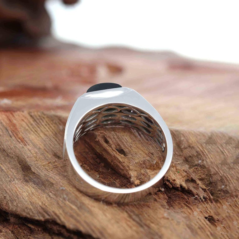 "Classic Emerald Style" Emerald Cut, Burmese Black Jadeite Jade ...