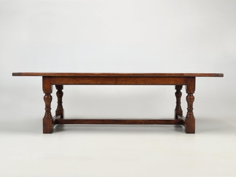 Classic English Solid Oak Refectory Style Dining Table Suburb Original ...