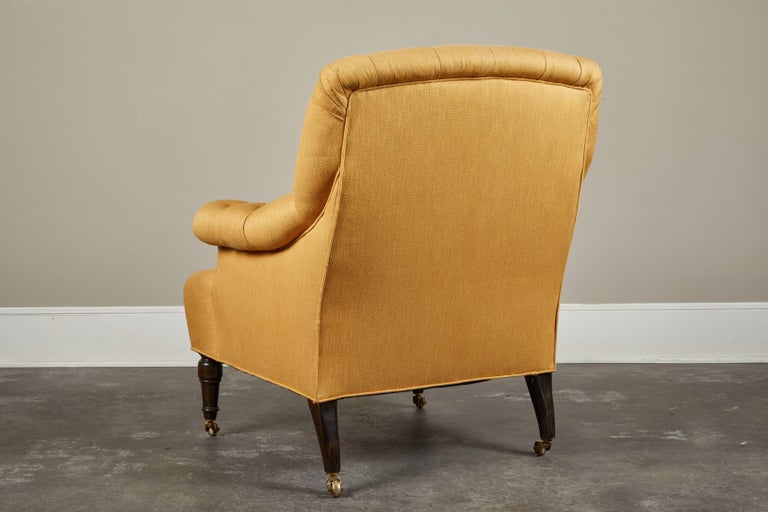 Tufted Upholstered Club Chair on Casters, Susanne Hollis Collection at ...