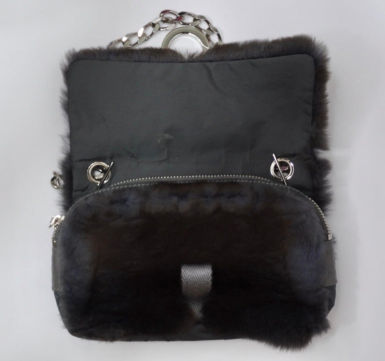 Classic Flap Limited Edition Rabbit Fur Shoulder Bag For Sale at 1stDibs