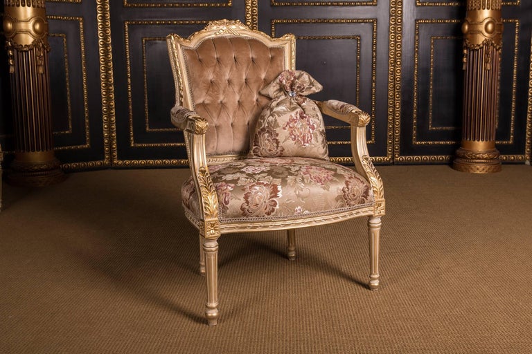 Classic French Seating Set Sofa and Two Armchairs in the Louis Seize ...