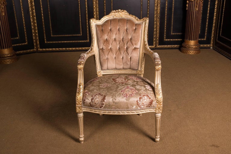 Classic French Seating Set Sofa and Two Armchairs in the Louis Seize ...