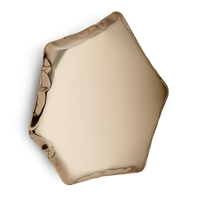 Classic Gold Tafla C6 Sculptural Wall Mirror by Zieta For Sale at 1stDibs
