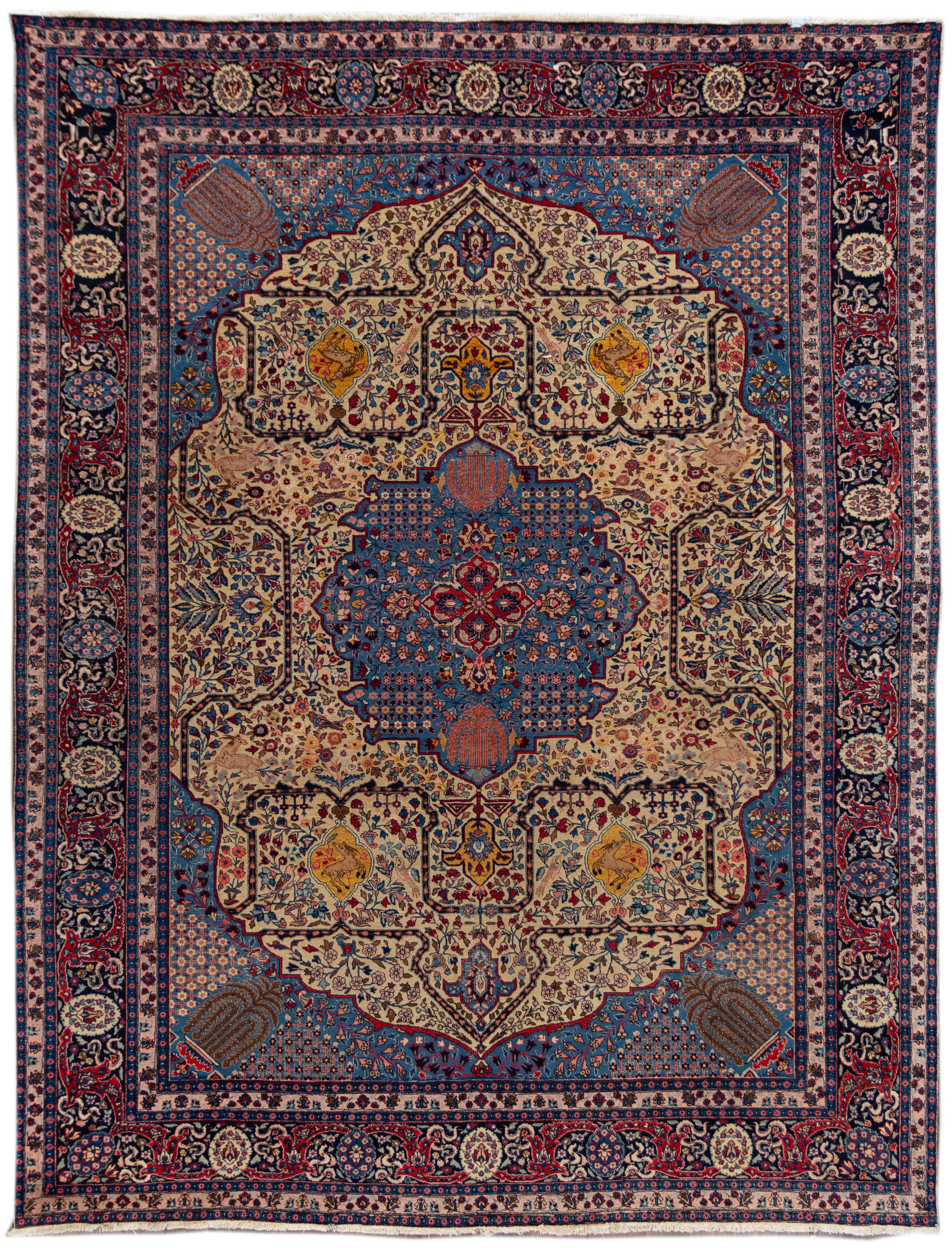 Classic Handmade Antique Persian Tabriz Wool Rug With Allover Design ...