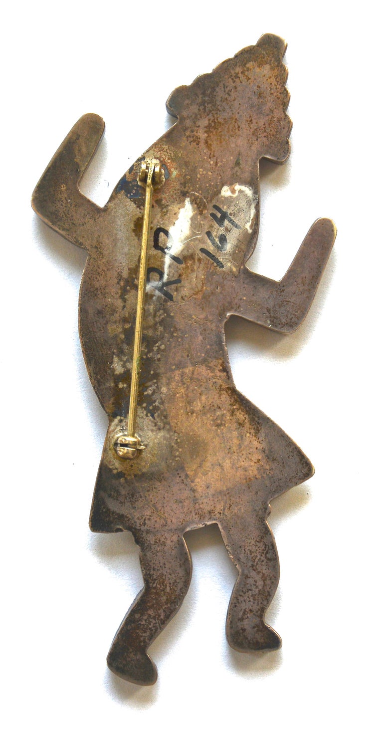 Classic, Historic and Rare Zuni Rainbow Dancer Pin by Merle Edaakie For ...