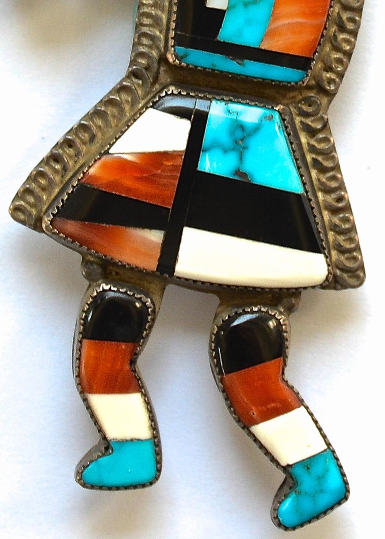 Classic, Historic and Rare Zuni Rainbow Dancer Pin by Merle Edaakie For ...
