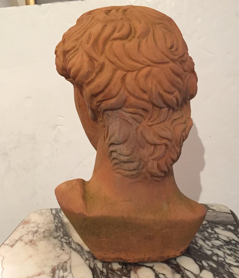 Classic Italian Terracotta Bust of David For Sale at 1stDibs