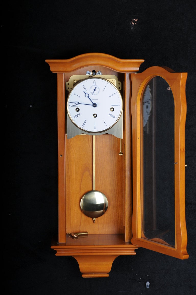 Classic Kieninger Pendulum Wall Clock/Regulator, Cherry Wood For Sale ...