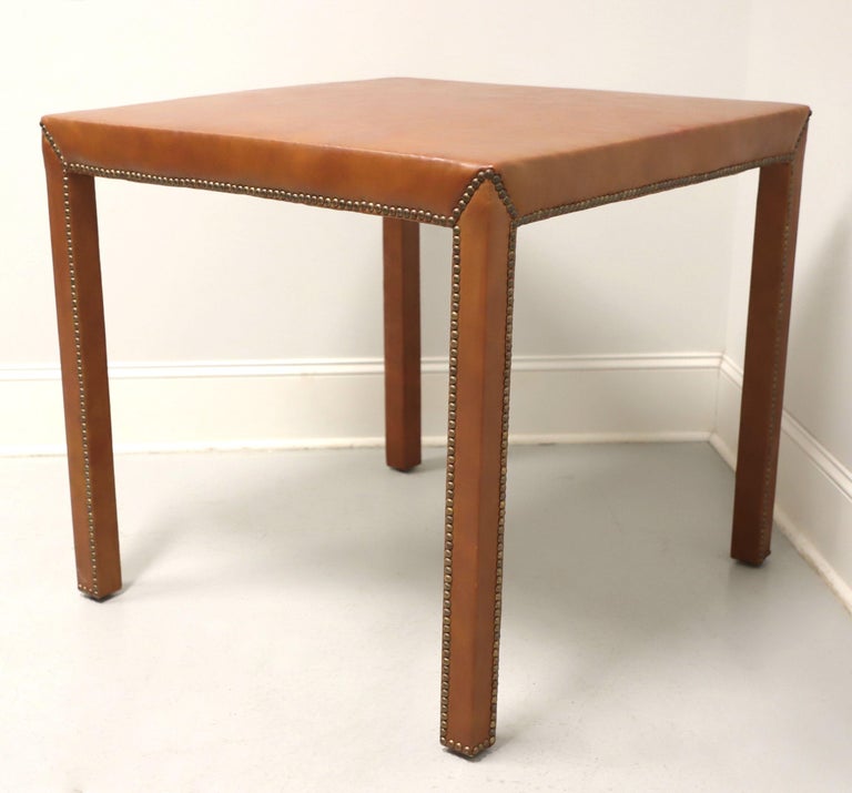 CLASSIC LEATHER Mid 20th Century Leather Card / Game Table with ...