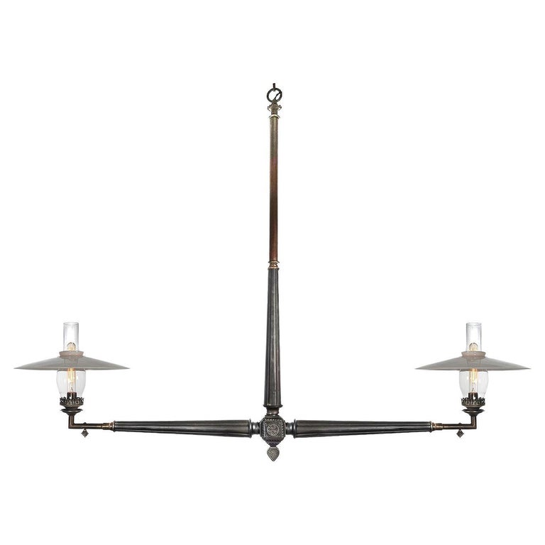 Classic Long Arm Double Gas Lamp at 1stDibs