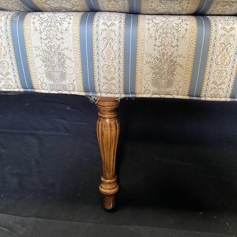 Classic Louis XV Style Carved Walnut Sofa or Canape with Reeded Legs at ...
