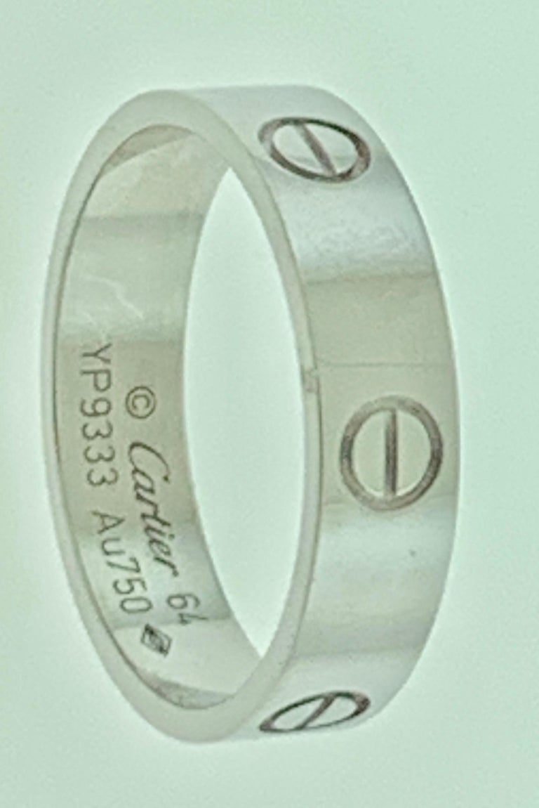 Classic "Love Ring" Made, Signed and Numbered by Cartier 18 Karat White ...