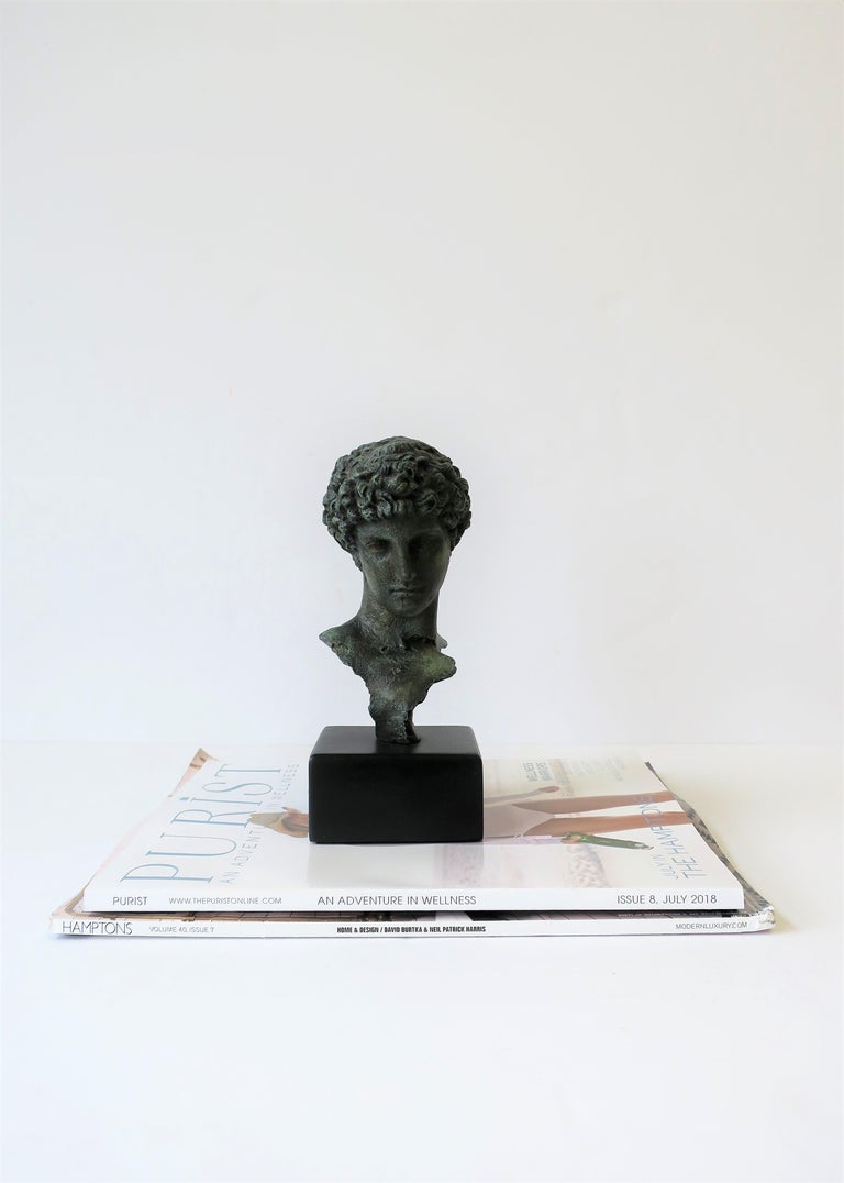 Classic Male Bust Sculpture on Black Base at 1stDibs