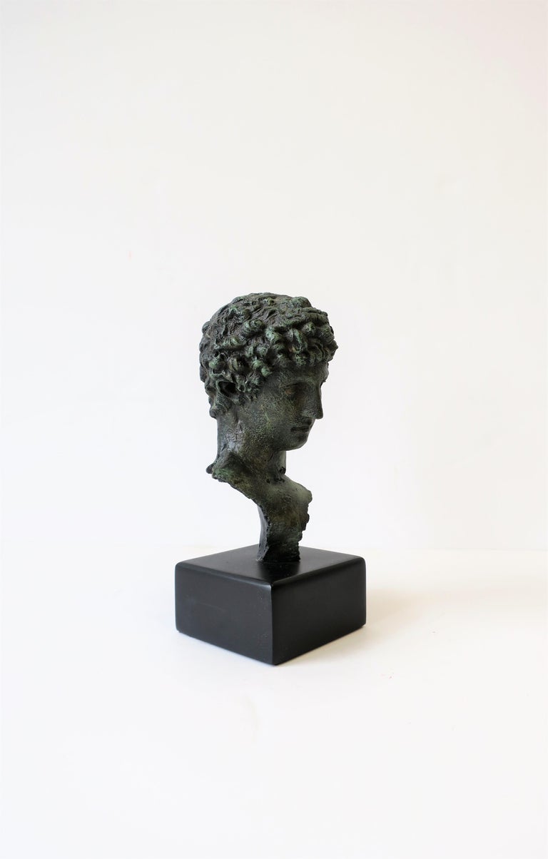 Classic Male Bust Sculpture on Black Base at 1stDibs