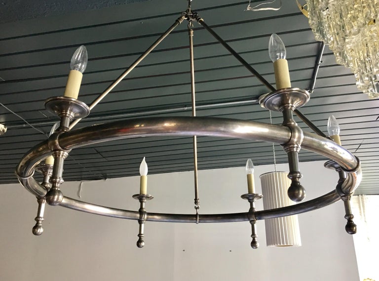 Classic Metal Ring Chandelier by Chapman at 1stDibs
