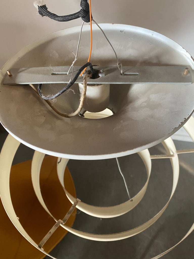 Classic Mid Century 3-ring "Saturn" pendant light attrib to Kurt Versen ...