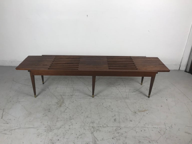 Classic Mid-Century Modern Expandable Slat Bench/ Table, Made in Italy ...