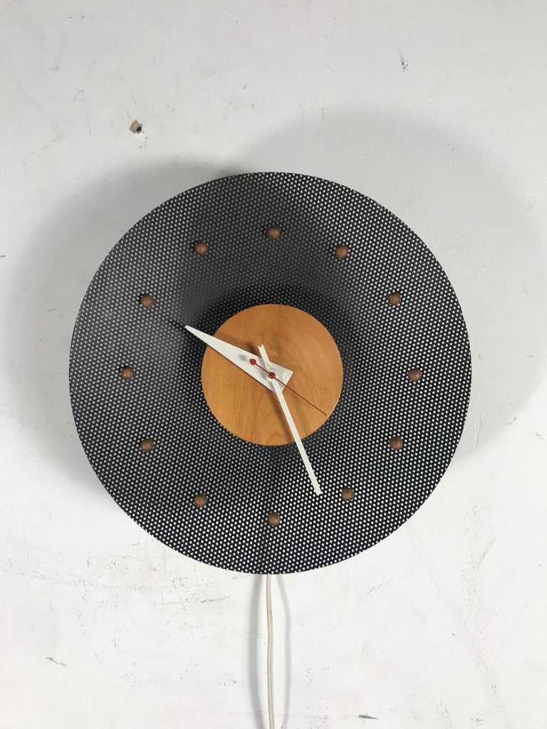 Classic Mid-Century Modern George Nelson Wire Mesh and Burch Wall Clock ...