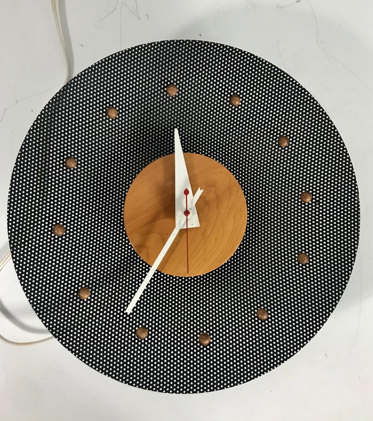 Classic Mid-Century Modern George Nelson Wire Mesh and Burch Wall Clock ...