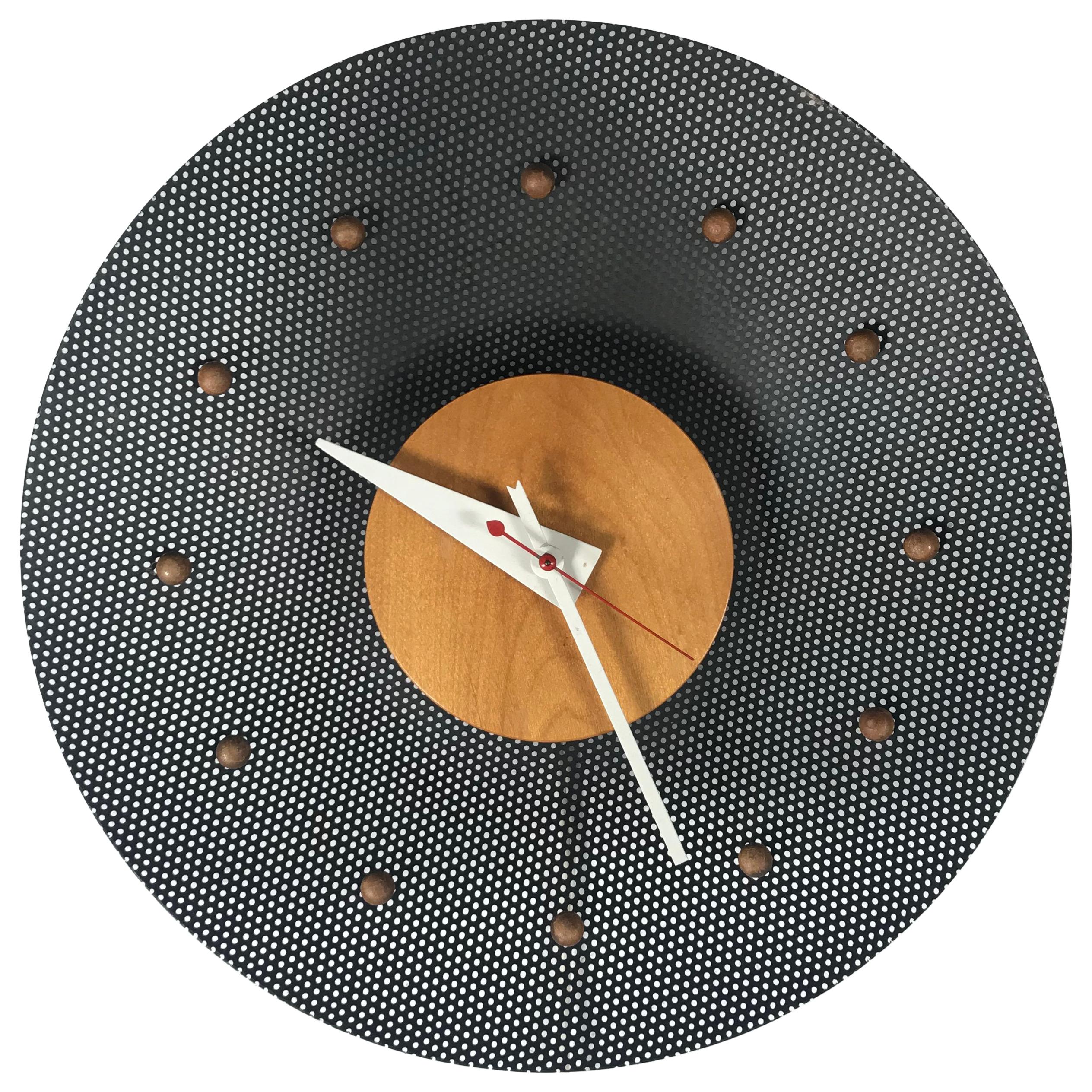 Classic Mid-Century Modern George Nelson Wire Mesh and Burch Wall Clock ...