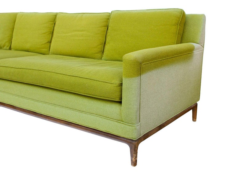 Classic Midcentury Modern Sofa with Walnut Base at 1stDibs