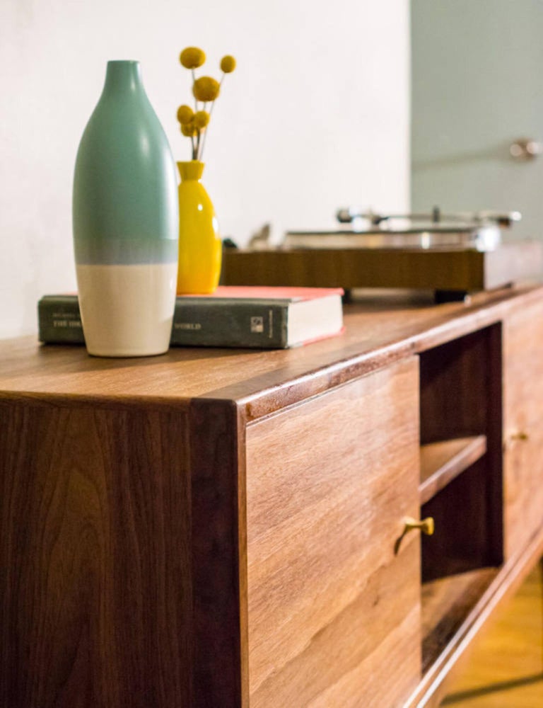 Classic Modern Hi-Fi Stereo Cabinet / Credenza Walnut Mid-Century ...