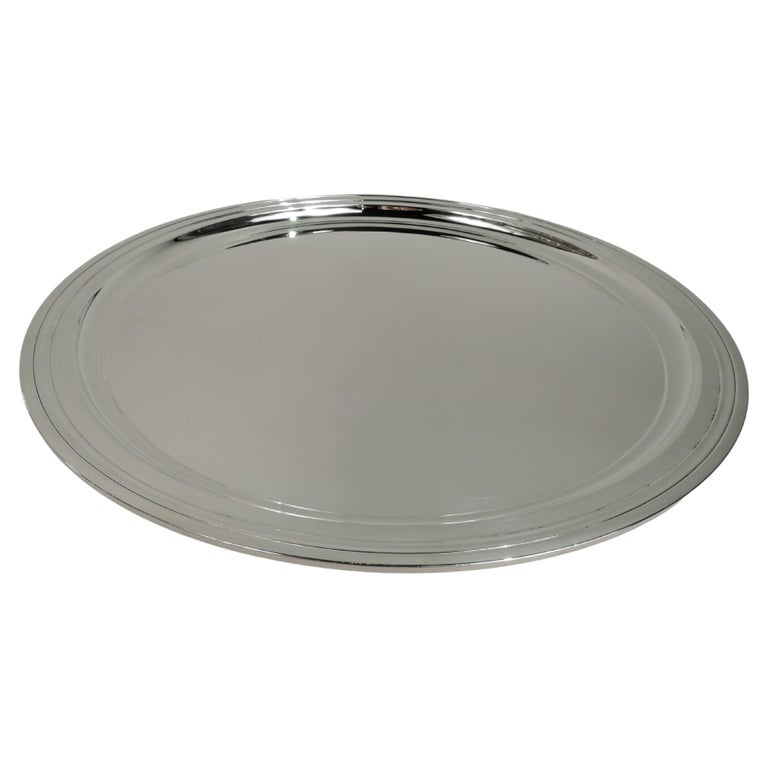 Classic Modern Sterling Silver 12-Inch Round Serving Tray by Tiffany ...