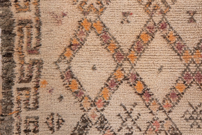 Classic Moroccan Berber Gallery Rug, Beni Ourain, White Purple and ...