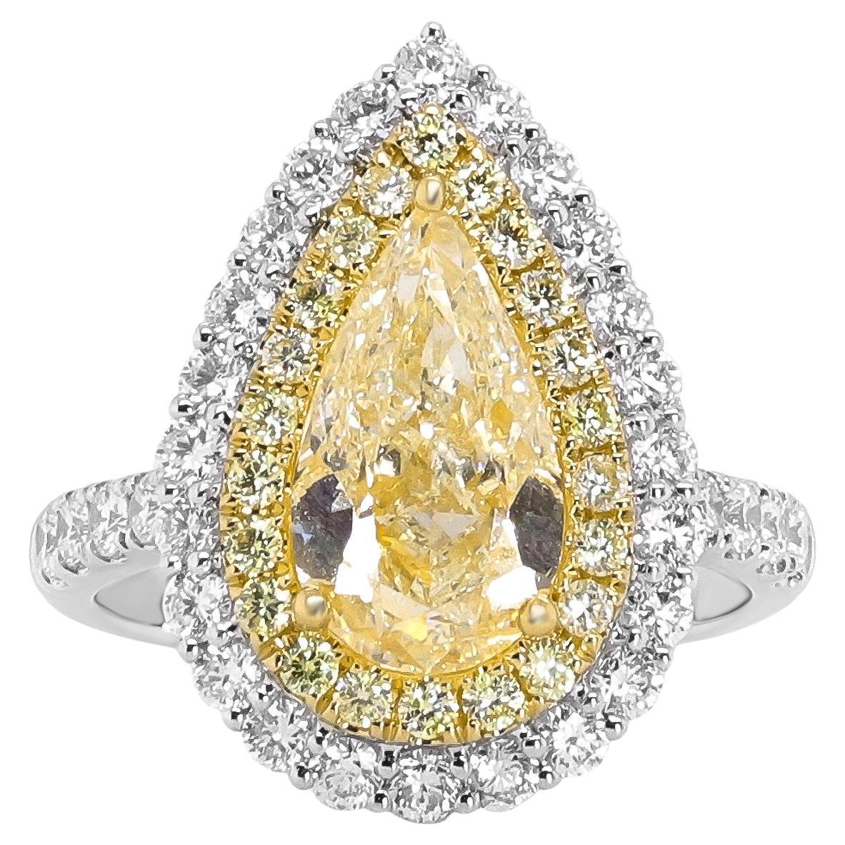 Classic Round-Cut White Diamond 925 Sterling Silver Ring by Smithsonian ...