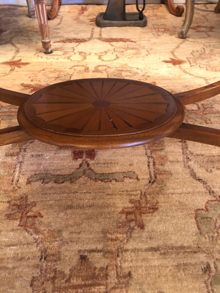 Classic Pie Crust Oval Mahogany Inlay Tray Top Coffee Table at 1stDibs ...