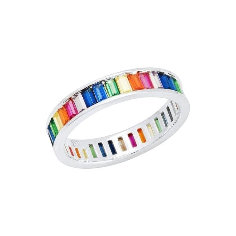 Fine Rainbow Silver Ring at 1stDibs | custom rainbow silver ring